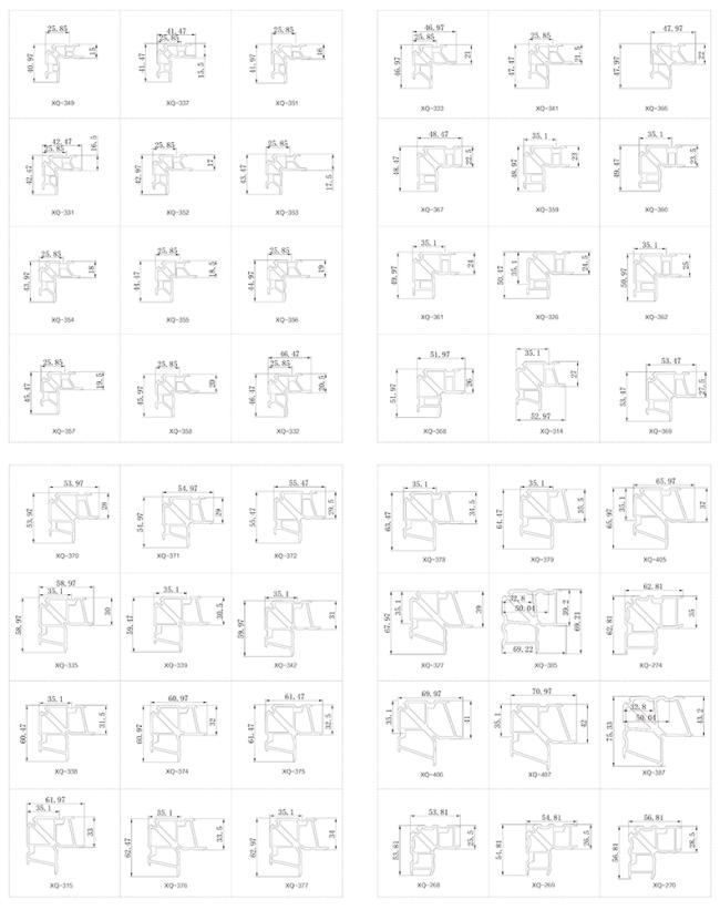 Close-up of aluminum corner joint connection