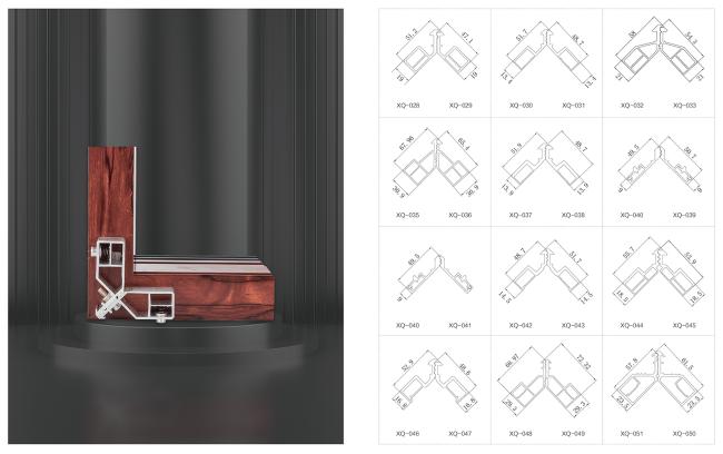 Close-up view of movable aluminum hardware bracket