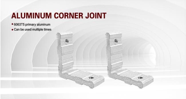 6063-T5 aluminum L bracket connector for window hardware