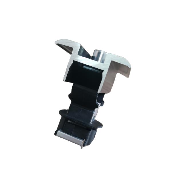 Aluminum rail connector for solar panel mounting