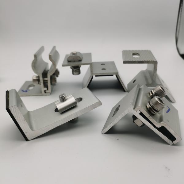 Quality Aluminium Solar Panel Rail Clamps With Limit Bolts And Springs for sale