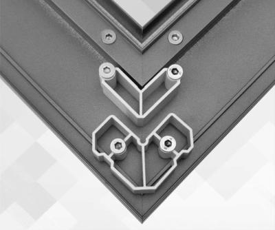 China Alumínio Hardware Corner Joint Personalizado de acordo com o perfil fornecido Para portas e janelas à venda