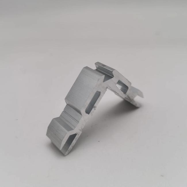 Aluminium corner joint close-up view