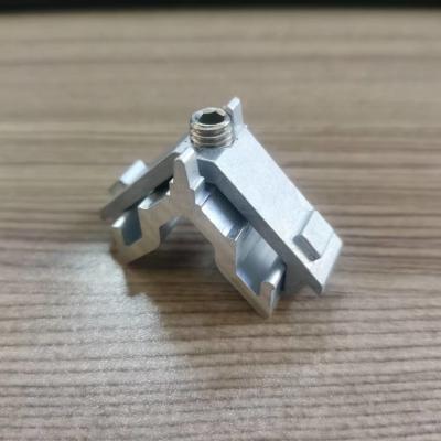 China 45 Degree Connecting Sliding Window And Door Connector Aluminium Window Corner With Squre Hole for sale