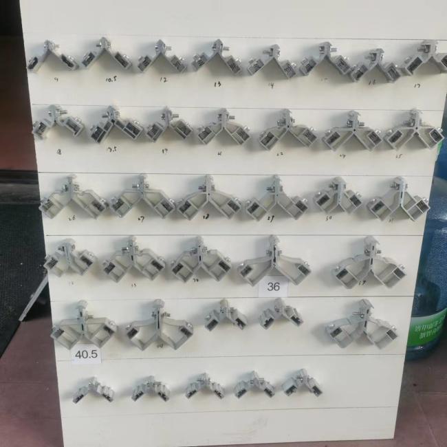 Aluminum profile corner joint installation example