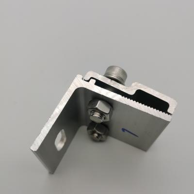 China H-Beam Solar Grounding Clip Aluminium Mid Mount Clamp for sale