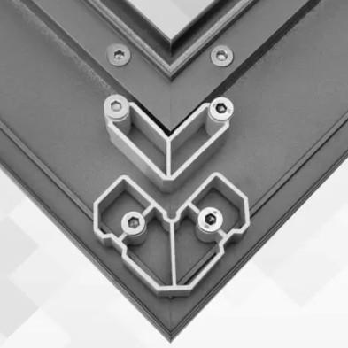 중국 제공된 프로파일에 따라 문과 창문에 맞춤 알루미늄 하드웨어 코너 합동-문 & 창문 액세서리 판매용