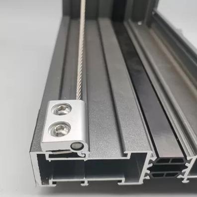 China Heavy-Duty Aluminum Window Safety Cable for High-Rise Buildings for sale