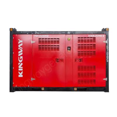 China 48KW 60KVA 50HZ 60HZ ATEX Certified Zone 2 Explosion Proof Diesel Generator Set Silent Generator Set for sale