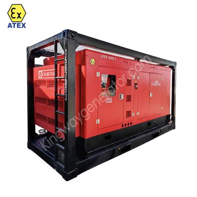 China Offshore Platform Canopy 40kva 32kw 400v 50hz 3 phase 4 wire explosion proof IIB diesel generator for zone 2 for sale