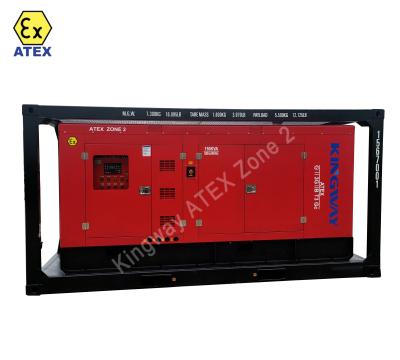 China IP65 Alternator Option explosion-proof diesel canopy gas generator Zone 0 Zone 1 Zone 2 low noise with DNV2.7-1 skid frame for sale