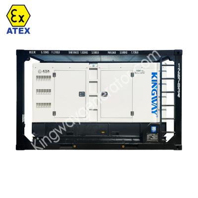 중국 3단계 DNVGL 2.7-1 스키드 프레임 ATEX 인증 80kw 100kva 석유장 가스장 2 제너터 세트 판매용