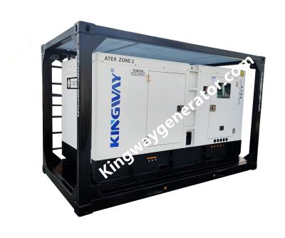 China 60KVA Kingway ATEX Certified Zone 2 Ex Proof Diesel Generator Set With DNV Standards Offshore Service Lifting Frame for sale