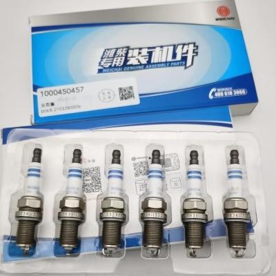 China Howo Weichai Engine Spark Plugs 1000450457 Size scale vertebrae for sale