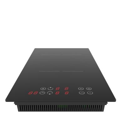 中国 ブリッジゾーン ダブルインダクションホブ 5500W タッチコントロール 隠された 販売のため