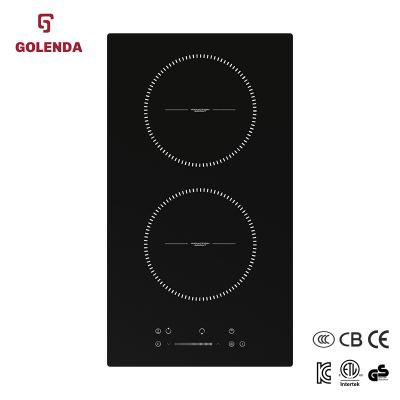 China Waterproof Two Burner Induction Stove Top Cooktop 5500W Touch Control for sale