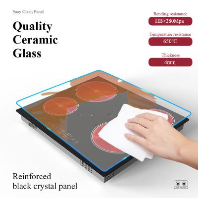 China Mantener caliente 4 quemadores Cerámica de cocina, 6000W de infrarrojos cocina de inducción apagado automáticamente en venta