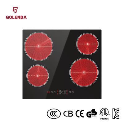 China Mantener caliente 4 quemadores Cerámica de cocina, 6000W de infrarrojos cocina de inducción apagado automáticamente en venta