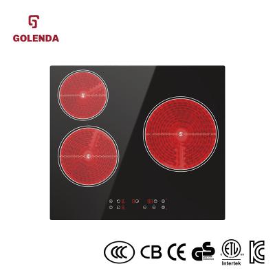China Control táctil de tres quemadores de 5100W en venta