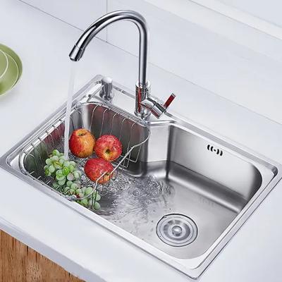 Cina Vendita a caldo Casa agricola in acciaio inossidabile di alta qualità 304 lavaggio a mano vaschetta singola bagno lavandino da cucina in vendita