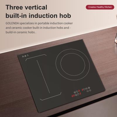 China Sliding Control High Power Induction Hob 220V 3 Ring Microlite Panel for sale