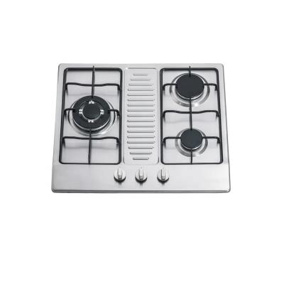 Cina 3 Bruciatore in acciaio inossidabile costruito a gas Cucina di cucina Apparecchio di cucina Stufa a gas in vendita