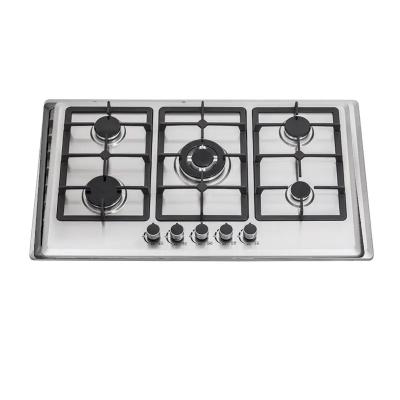 Cina pannello in acciaio inossidabile 5 bruciatore integrato in Hob multifunzione in vendita