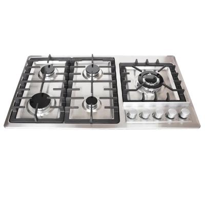 Cina pannello in acciaio inossidabile 5 bruciatore integrato in Hob multifunzione in vendita