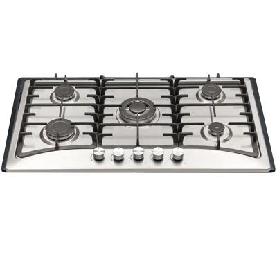Cina pannello in acciaio inossidabile 5 bruciatore integrato in Hob multifunzione in vendita