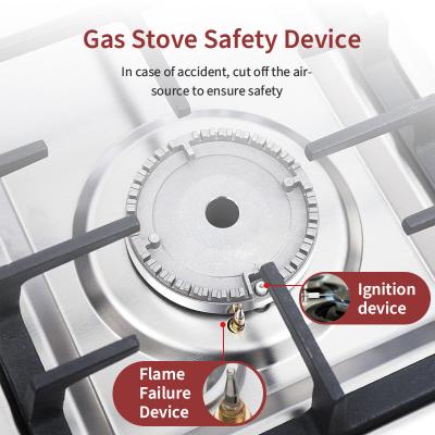 China Household Construido en Cooker Hob 2 Quemador de mesa de vidrio Top hierro fundido Construido en gas cocinas en venta
