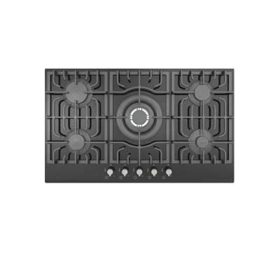 Cina Facile pulire 5 bruciatore gas hob top temperato vetro gas cucina in vendita