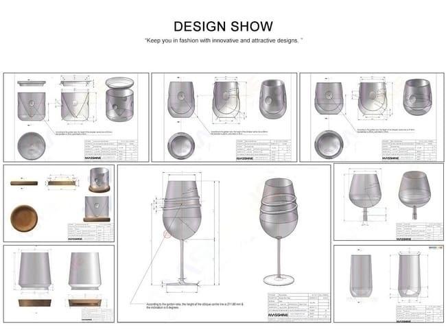 Tazza di birra glassata 18 once unica di vetro doppia incisa reale del borosilicato della birra 6