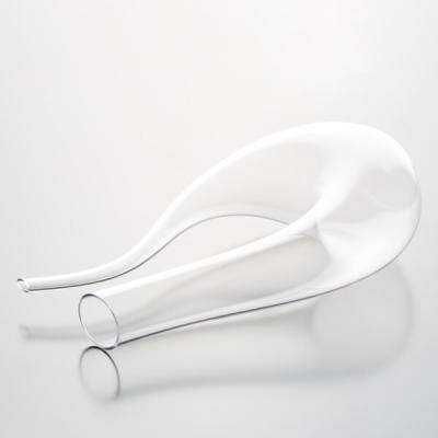 Cina Mano a forma di U di Crystal Wine Decanter 35oz del cigno 1000ML soffiata senza piombo in vendita