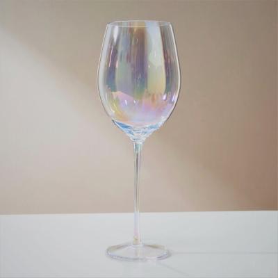 China Het Glas van de regenboog Rode Wijn het Drinken snakken de Drinkbekers Geblazen Stam750ml Loodvrije Mond Te koop