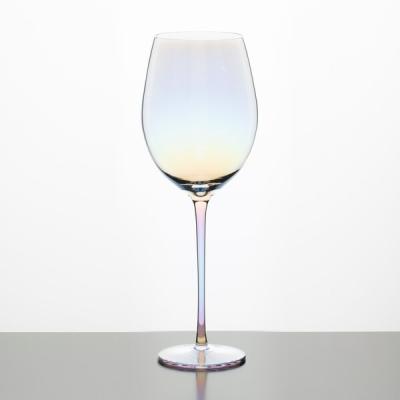 China Het Glas van de regenboog Rode Wijn het Drinken snakken de Drinkbekers Geblazen Stam750ml Loodvrije Mond Te koop