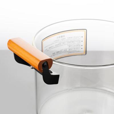 Cina la cucina del vetro trasparente 3.3L fa attenzione alle pentole di vetro termoresistenti Stovetop della casseruola in vendita