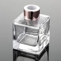 China Square Perfume Reed Diffuser Glass Bottles 100ML Machine Blown for sale