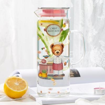 Cina Caraffa per l'acqua del vetro borosilicato di 48 Oz con la bocca del becco soffiata termoresistente in vendita