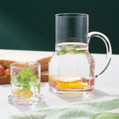Cina Caraffa per l'acqua incisa del lato del letto della radura di Oz della caraffa 30 del vetro soffiato della mano con la maniglia in vendita