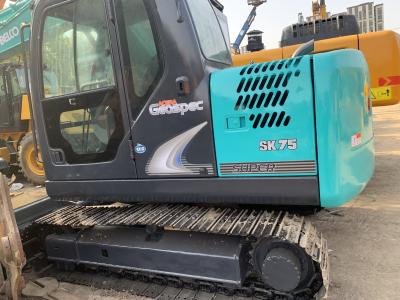 Cina Escavatore Kobelco usato SK75 con cilindro idraulico originale e certificazione del prodotto in vendita