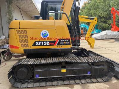 Cina 2022 Sany SY75 Used Crawler Excavator in ottime condizioni con capacità di 0.27 secchi in vendita