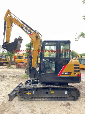Cina Sany SY55C Used Excavator Global con cilindro idraulico originale e 76KW di potenza in vendita