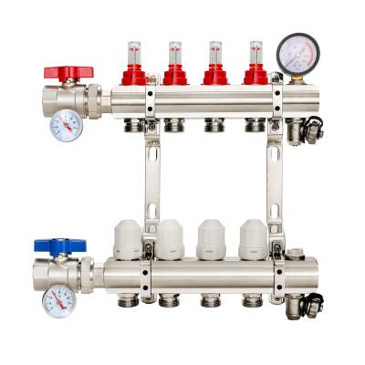 China Water Underfloor Heating System Brass Manifold with Professional Online Technical Support for sale