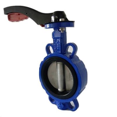 China One Stem One Pin 6 Wafer Butterfly Valve Ductile Iron Lever Operation for sale