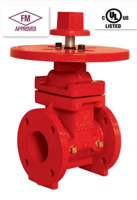 China 300PSI Cast Iron Gate Valve / Resilient Wedge Gate Valve Fire Safe Design for sale