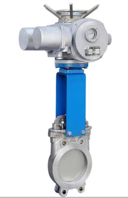 China Rubber Sealing Cast Steel Gate Valve , Electric Knife Gate Valve OEM Service for sale