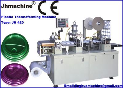 China Alto efficency de la venta de la taza de la tapa de la máquina plástica caliente de Thermorforming para la taza de la jalea y la taza de la leche en venta