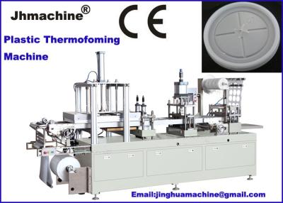 China Máquina plástica automática de Thermorforming para la tapa de la taza de café para la hoja tranparent de sale/PP en venta