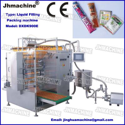 China Relleno del sello de Pounch cuatro de la bolsita del carril de Multy y máquina laterales del lacre para el líquido en venta