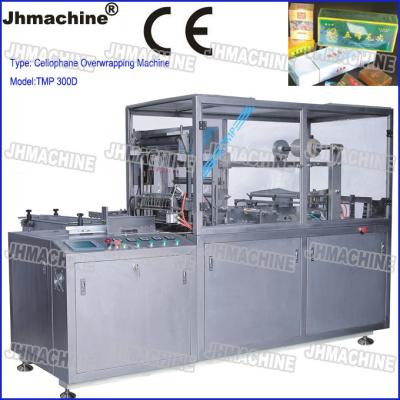 China Máquina del overwrapping de la caja del celofán de la certificación del CE para la caja del té con la cinta del rasgón en venta